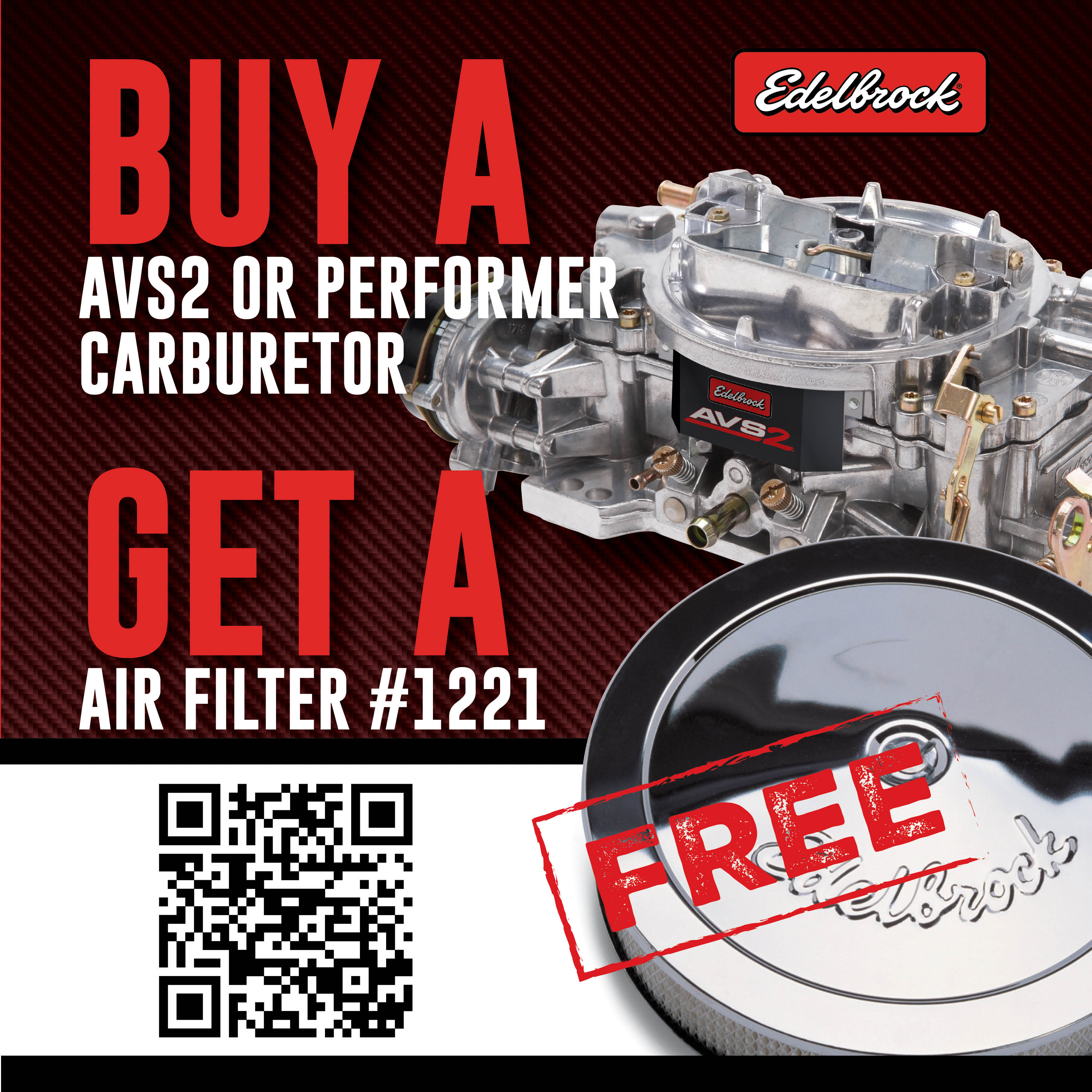 Edelbrock 1411 Performer 750 CFM 4 Barrel Carburetor, Electric Choke